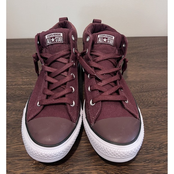 Converse | Shoes | Converse Chuck Taylor All Star Mid Street Maroon ...
